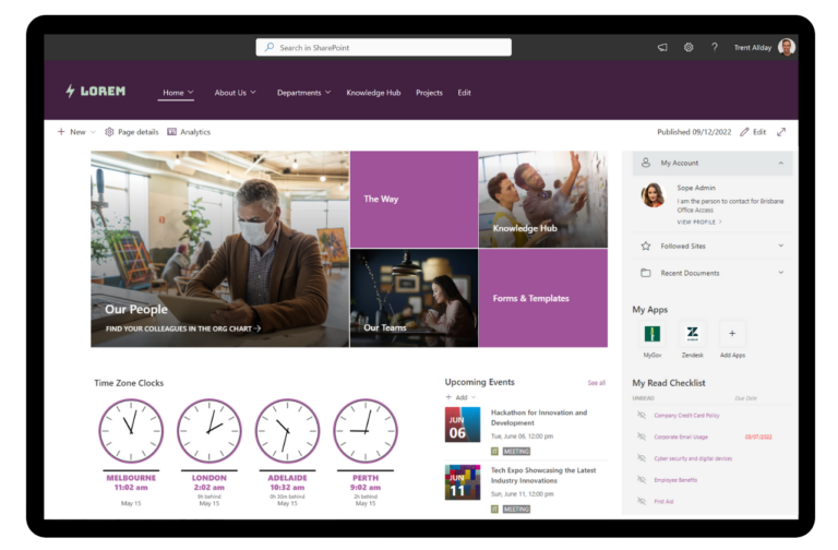 World Clock Web Part for Microsoft SharePoint | Sprocket 365