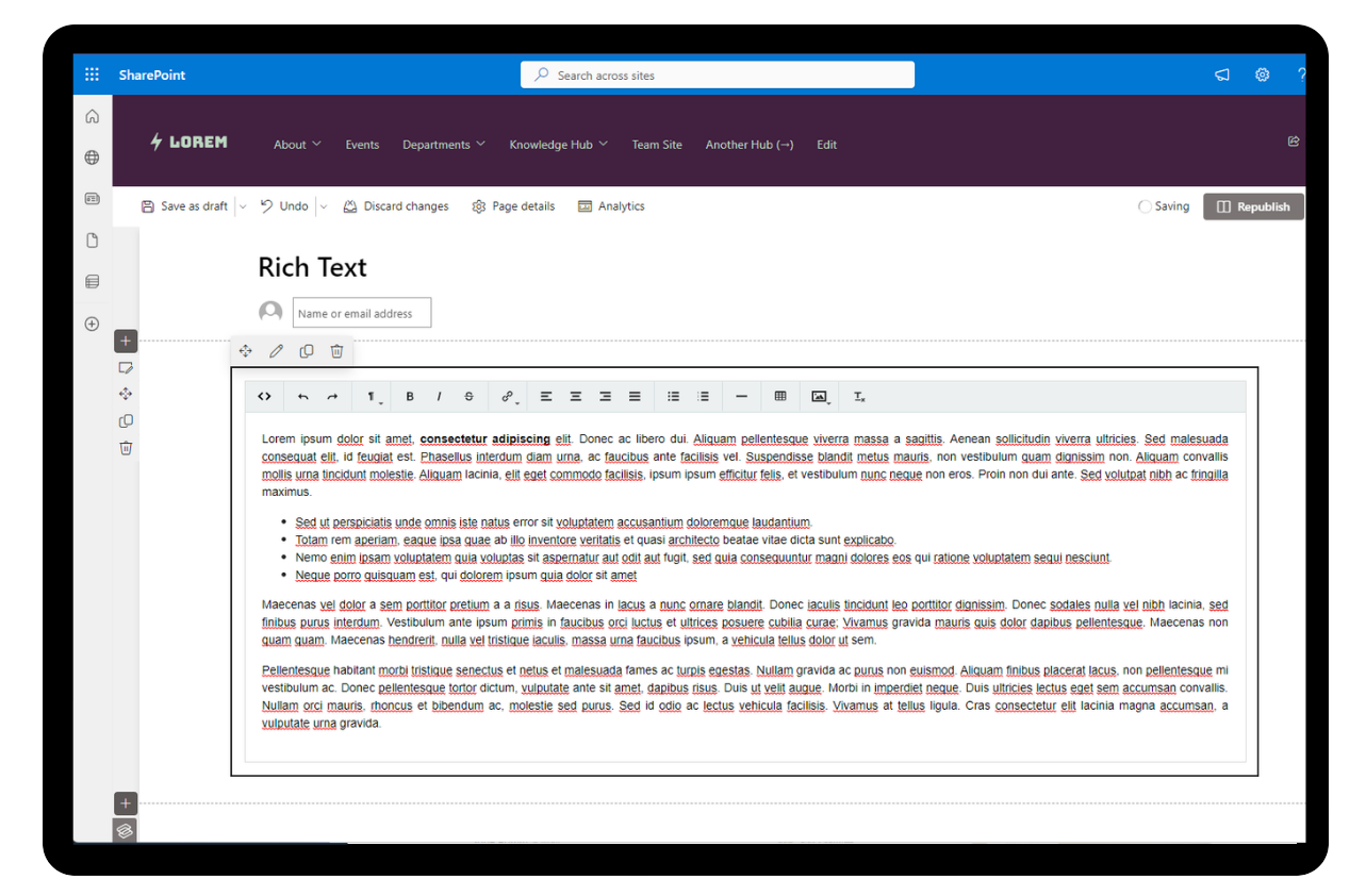 Rich Text Content Editor Web Part for SharePoint | Sprocket365