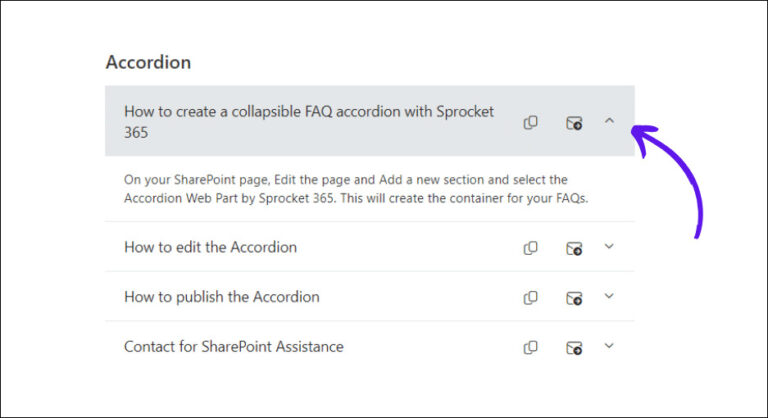 How to Create a Collapsible FAQ | Sprocket 365