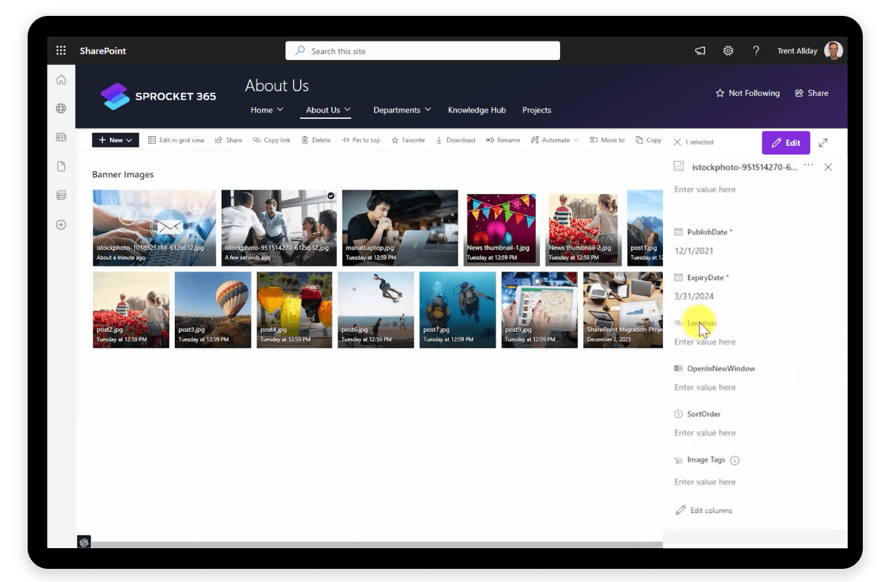 Microsoft Web Parts Examples: Image Carousel | Sprocket365